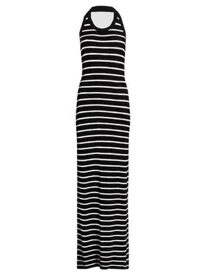 Proenza Schouler Meryl Halterneck Maxi Dress - Black Multi