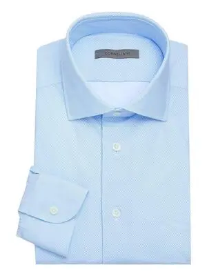 Corneliani Performance Stretch-nylon Shirt - Light Blue Micro