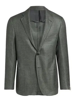 CORNELIANI Textured Wool-linen Sport Coat