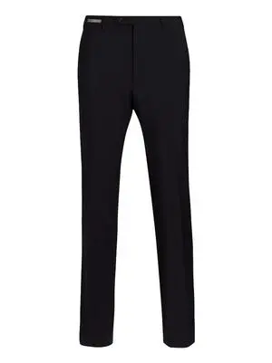 Corneliani Stretch-wool Straight-leg Pants - Navy
