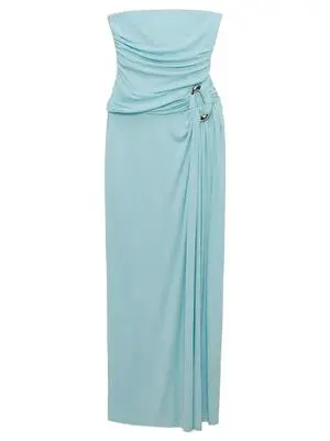 Simkhai Emma Ruched Bustier Gown - Pool