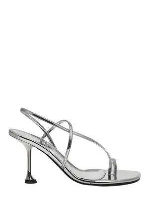 Proenza Schouler Tee 85mm Satin Slingback Sandals - Silver