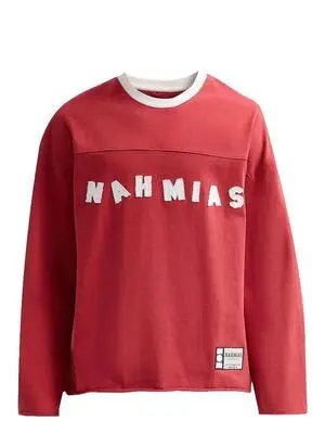 NAHMIAS Daydreaming Varsity Logo Long-sleeve Shirt - Ruby