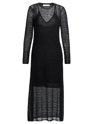 Proenza Schouler White Label Miriam Sheer Crochet Maxi Dress - Black