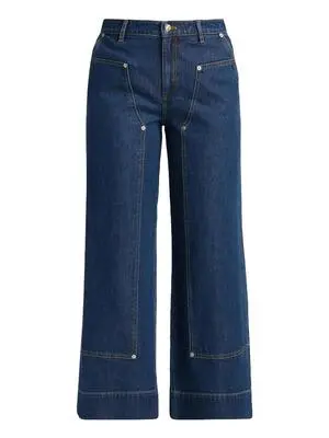 Cinq À Sept Ryker Wide-leg Cropped Jeans - Tide