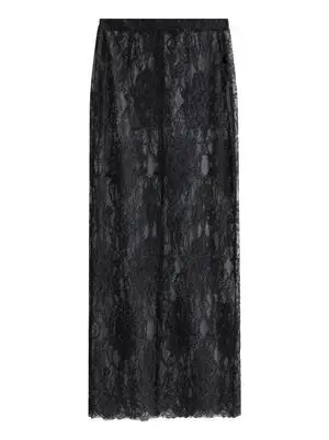 L'Agence Raymonde Lace Maxi Skirt - Black