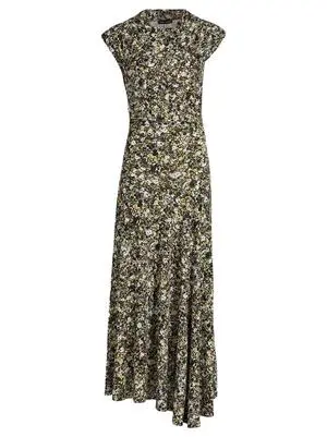 Proenza Schouler Tamara Printed Jersey Midi-dress - Rust Multi