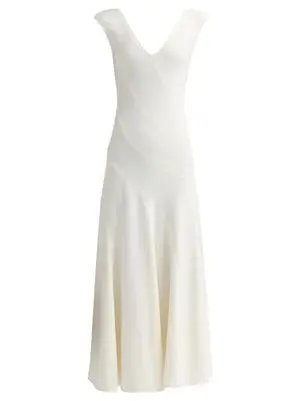 Proenza Schouler Romana Double-face Crepe Midi-dress - Alabaster