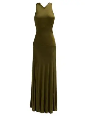 Proenza Schouler Naia Satin Jersey Maxi Dress - Moss