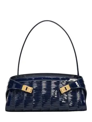 SALVATORE FERRAGAMO Hug Whispers Patent Leather East-west Shoulder Bag