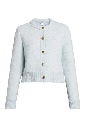 Bottega Veneta Bouclé Knit Crewneck Cardigan - Bubble