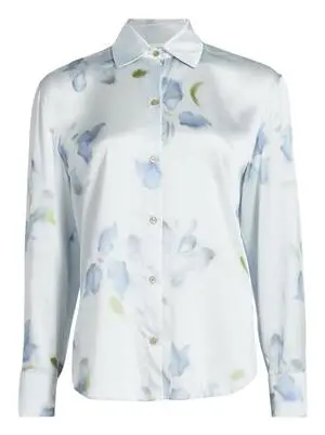Vince Petal Blur Relaxed Shirt - Soft Grey