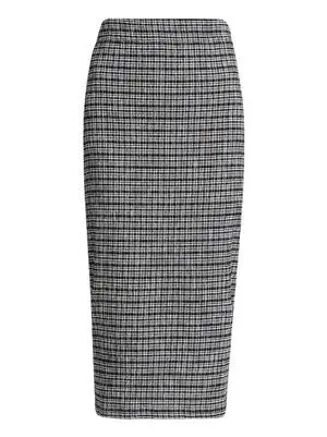 Vince Checked Pencil Midi-skirt - Eclipse Combo