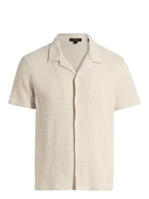 Vince Macro-waffle Camp Shirt - Blanco