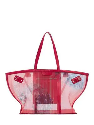 Proenza Schouler Days Mesh Carryall Tote Bag - Flame Multi
