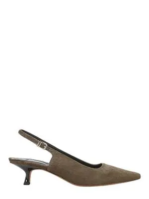 Vince Sabra Ii 45mm Calf-hair Slingback Kitten Heels - Cypress