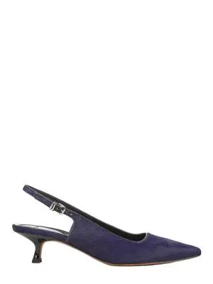 Vince Sabra Ii 45mm Calf-hair Slingback Kitten Heels - Ultramarine