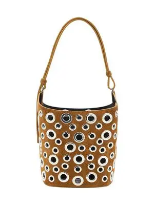 Proenza Schouler Mini Grommet Suede Bucket Bag - Hazelnut