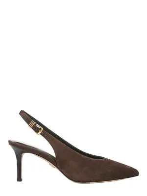 Veronica Beard Luciana 70mm Suede Slingback Pumps - Espresso