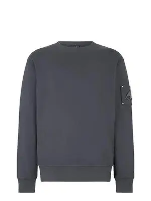 Moose Knuckles Icon Sportswear Hartsfield Cotton Sweatshirt - Cement