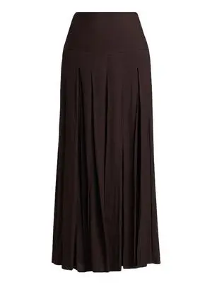 REFORMATION Nancy Pleated Midi-skirt - Mole