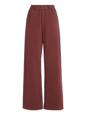 Brunello Cucinelli Cotton Smooth French Terry Trousers Wine