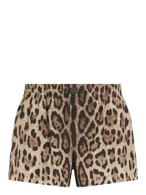 Dolce & Gabbana Dna -print Boxer Short Swim Trunks - Leopard