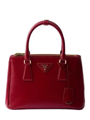 Prada Galleria Small Saffiano Leather Top Handle Bag - Red