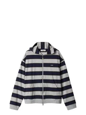 Miu Miu Striped Jersey Hoodie - Blue Multi