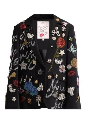 Cinq À Sept Greatest Hits Kael Embellished Blazer - Black Multi