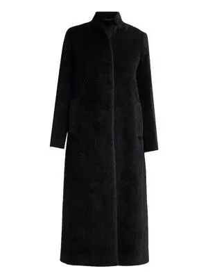Cinzia Rocca Icons Wool & Alpaca-blend Longline Coat - Black