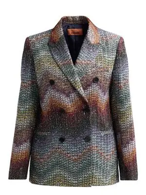 Missoni Textured Chevron Blazer - Multi Dark