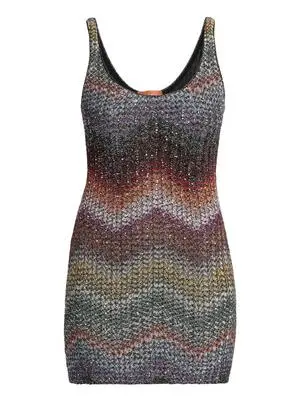 Missoni Sequin Wefted Loom Knit Minidress - Dark Multi