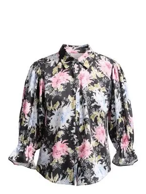 Cinq À Sept Fiona Dahlia Print Top - Black Multi