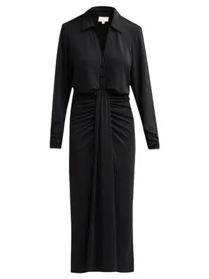 Cinq À Sept Seferina Midi-shirtdress Black