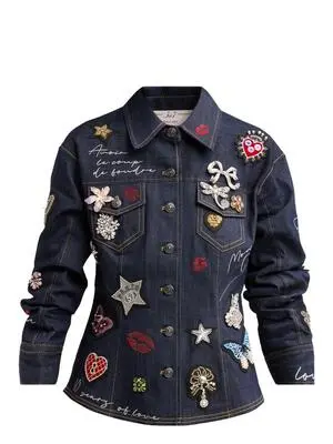 Cinq À Sept Denim Scrunched Canyon Jacket - Indigo Multi