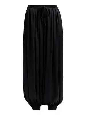 Cinq À Sept Esme Pleated Satin Balloon Pants - Black