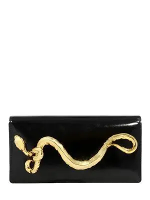 Alexis Bittar 14k-gold-plated & Leather Clutch - Black