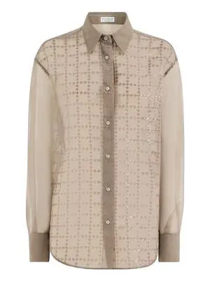 Brunello Cucinelli Crispy Silk Shirt - Light Brown