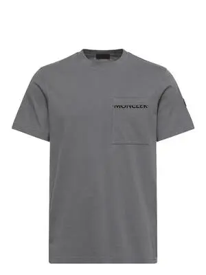 Moncler Crew-neck T-shirt In Cotton - Gray