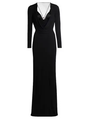 Elisabetta Franchi Red Carpet Crêpe Jersey Column Gown - Nero