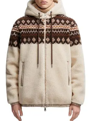 Moncler Hoodie In Wool Blend - Multicolour