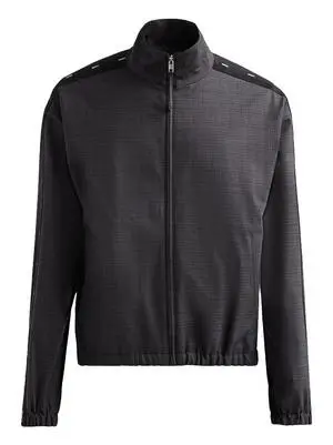 Moschino Tonal-pattern Wool-blend Track Jacket - Violet