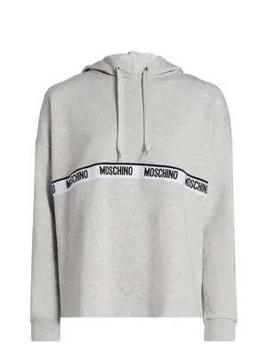 Moschino Intimo Donna Logo Stretch-cotton Hoodie - Grey