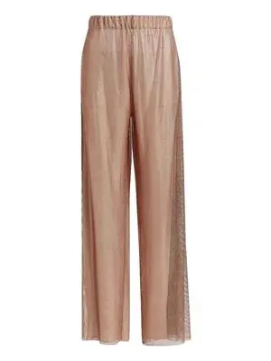 Alberta Ferretti Hotfix Embellished Straight Trousers - Multi Pink