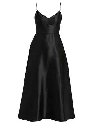 Alberta Ferretti Silk Midi-dress - Black