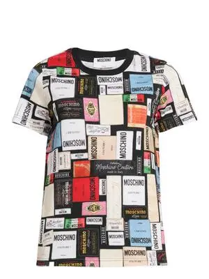 Moschino Logo Patch Cotton T-shirt - Multi