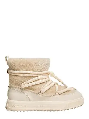 Moncler Altive Mid Snow Boots In Teddy - Light Beige