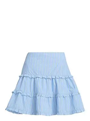 CINQ À SEPT Thea Lili Striped Tiered Miniskirt