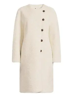 Kobi Halperin Sami Faux-shearling Coat Ivory